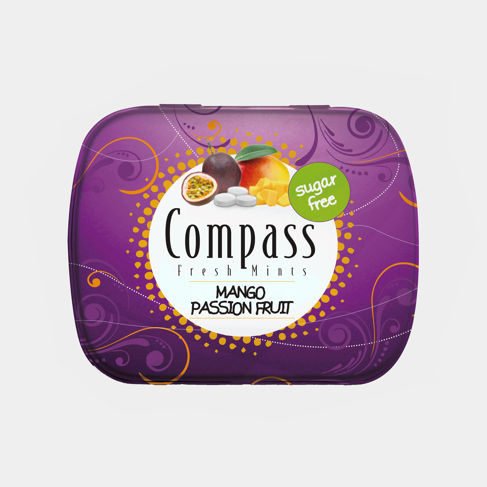 Compass – Mango Passion Fruit 12er Display – Compass Mints – Shop!